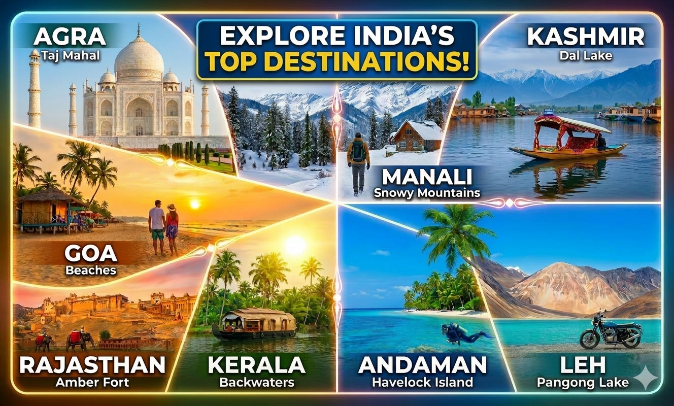 Top Destinations in India – 10 Best Places to Visit in 2026
